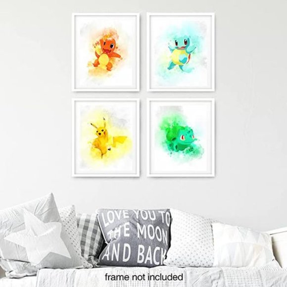 Art | Pokemon Poster Wall Art Decor Prints Anime Room Decor Japanese ...